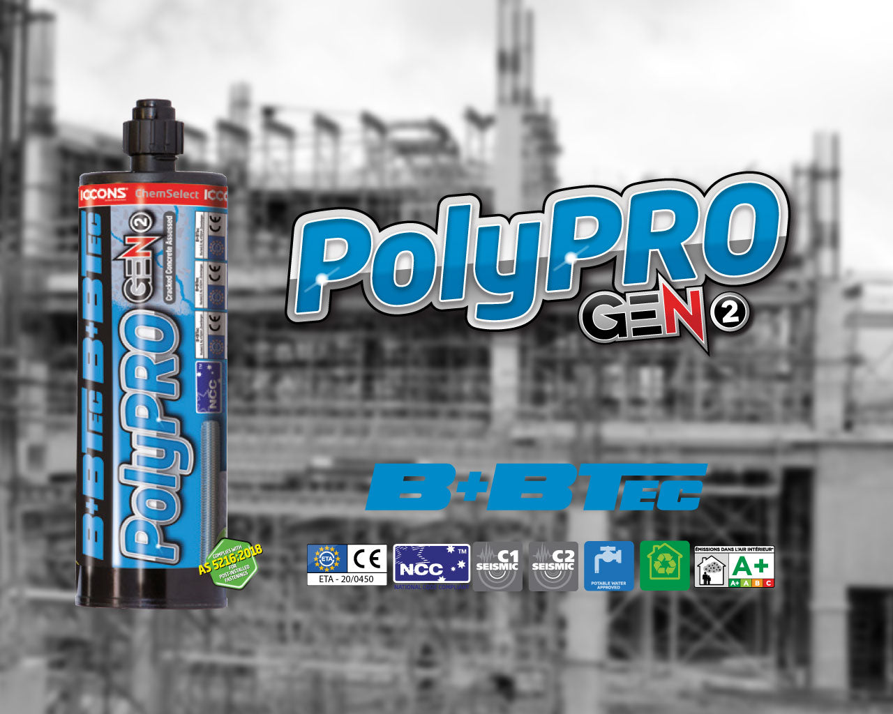 PolyPro Seismic Injectable Concrete Adhesive